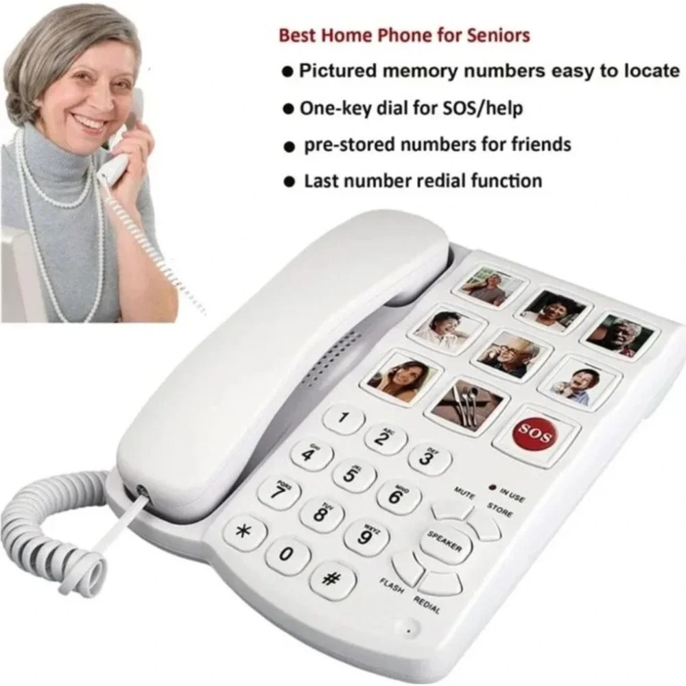 Networking | Big Button Phone For Seniors Picture Speed Dial Sos Extra ...